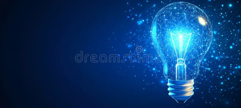 Illuminated Lightbulb Innovation, Technology, and Ideas on a Digital ...