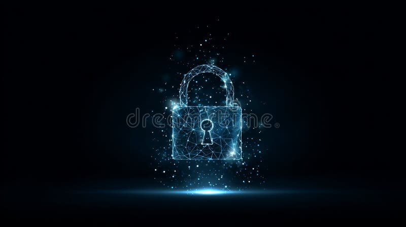 Illuminated Lock, a Visual Representation of Digital Security, Data ...
