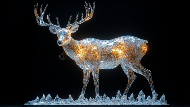 Illuminated Metallic Deer Sculpture Stock Photos - Free & Royalty-Free ...