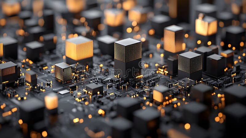 Illuminated Microchips and Circuit Boards: a Glimpse into Modern ...