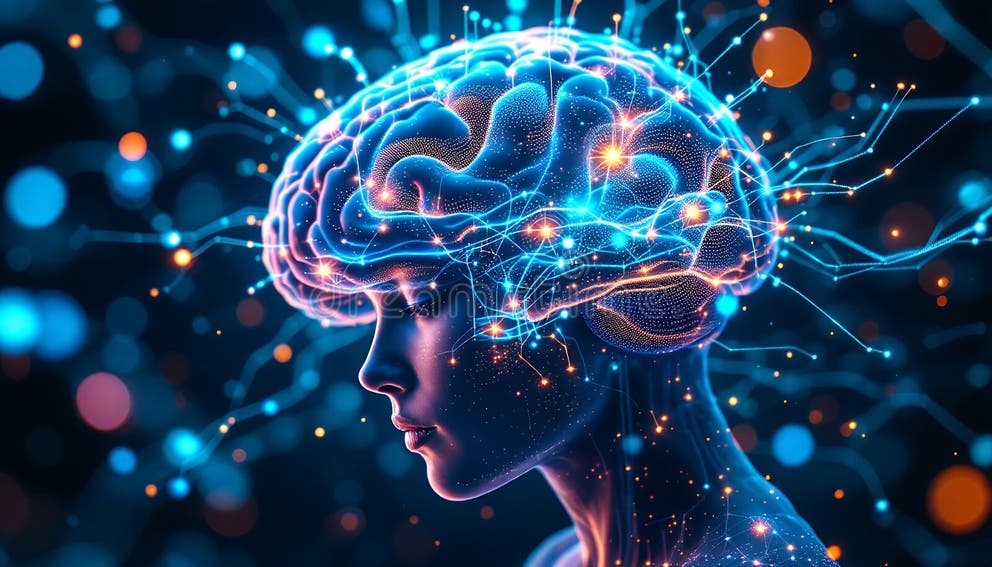 The Illuminated Mind: a Digital Representation of the Human Brain S Neural Network Stock ...