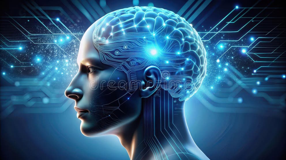 The Illuminated Mind a Futuristic Vision of Neural Pathways and Cognitive Processes. Generative ...