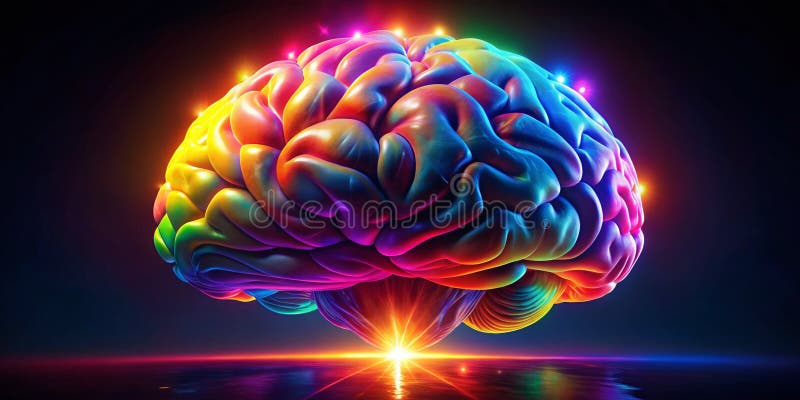 Illuminated Mind a Vibrant Visualization of Human Intellect and ...