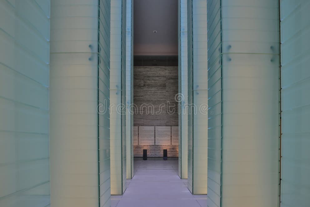 A Modern Architectural Hallway with Illuminated Transparent March 28 ...