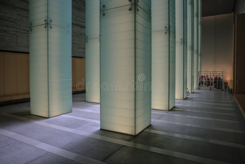 A Modern Architectural Hallway with Illuminated Transparent March 28 ...