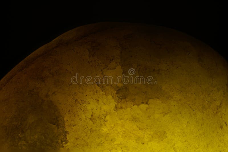 Illuminated Moon-shaped Stone Stock Image - Image of concept, bright ...