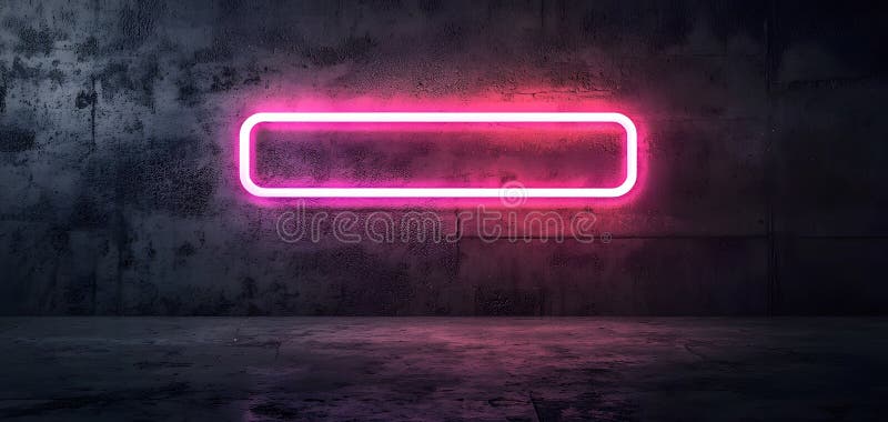 Illuminated Neon Sign with Abstract Design on Textured Wall Creates a ...