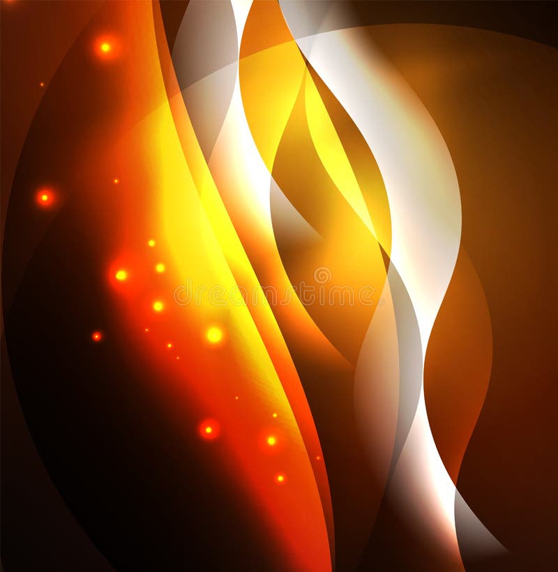 Illuminated neon waves stock vector. Illustration of flare - 97158186