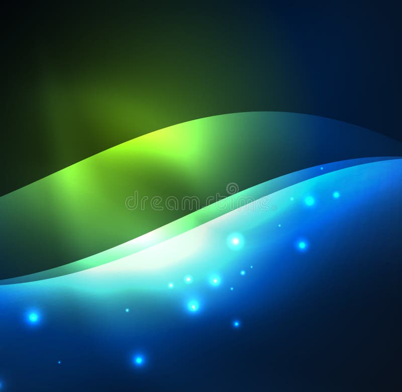 Illuminated neon waves stock vector. Illustration of flare - 98663705