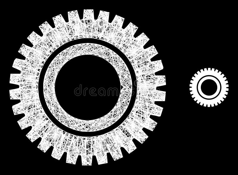 Glossy Linear Mesh Clock Gear with Light Spots Stock Vector ...