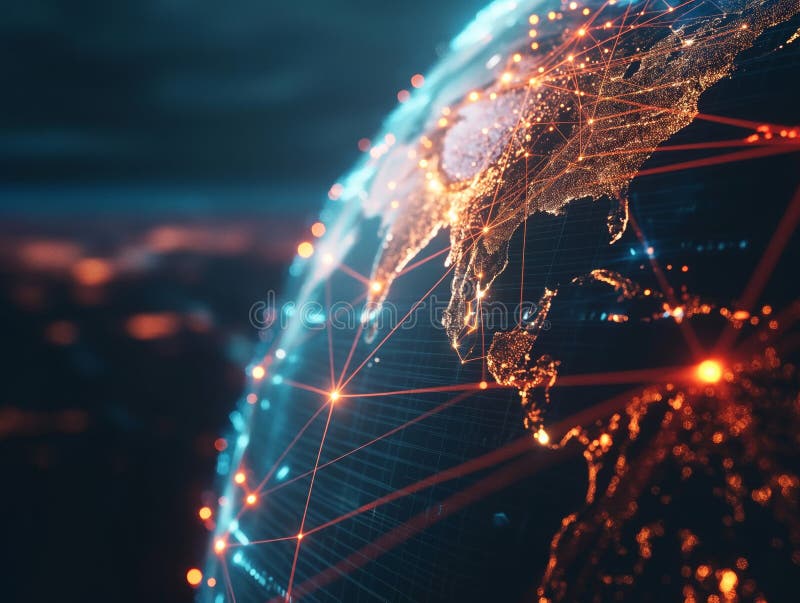 Global Connectivity Concept Stock Photo - Image of bright ...