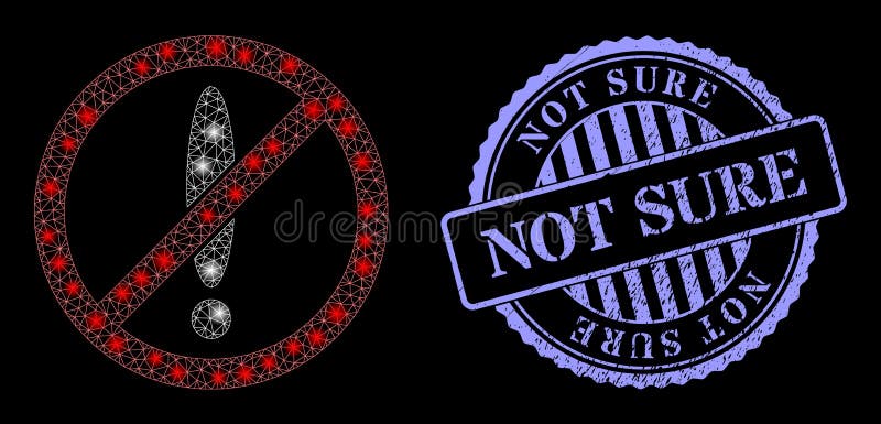 Grunge Not Sure Badge and Constellation Net No Problem with Glare Spots ...