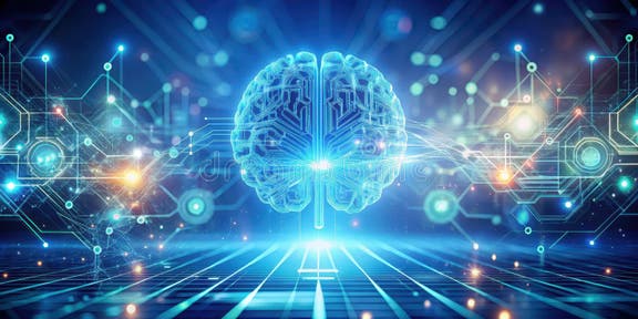 Illuminated Neural Pathways a Digital Brain S Complex Interconnections and Luminescent Data Flow ...