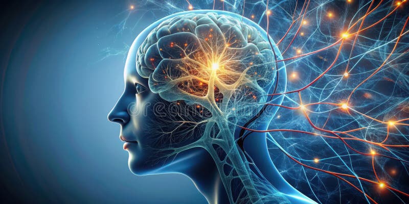 Human Nervous System Artwork Vagus Nerve of Brain Brain Anatomy ...