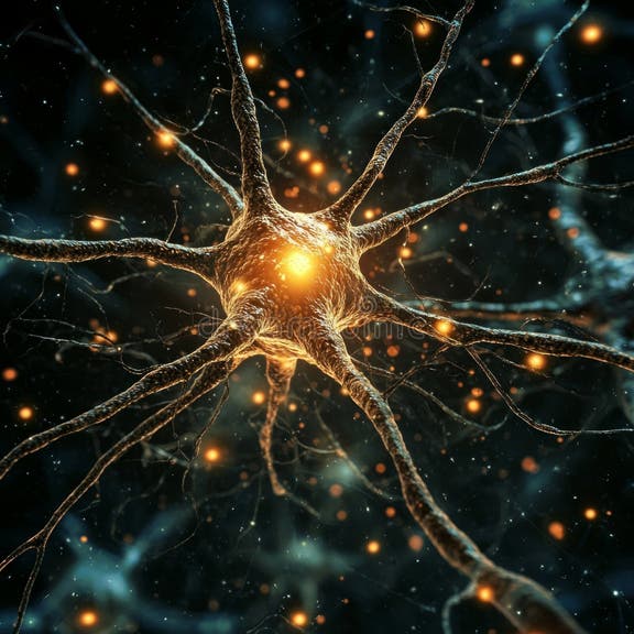 Illuminated Neuron with Glowing Synapses in Neural Network ...