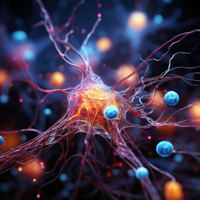 Illuminated Neurons Network Synapse Activity Illustration Stock ... Illuminated Neurons Network Synapse Activity Illustration Stock ...