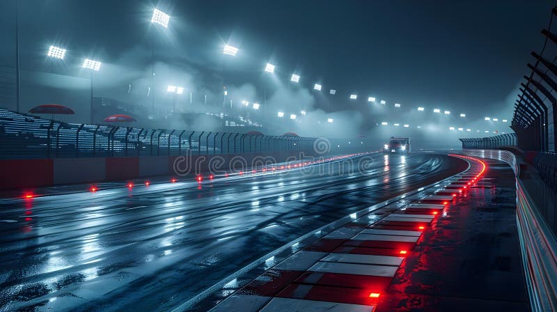 Illuminated Night Circuit: a Racing Realm Under the Stars. Concept ...