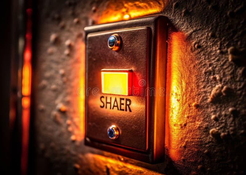 Illuminated Night Switch a CloseUp of a Glowing Button in Total ...