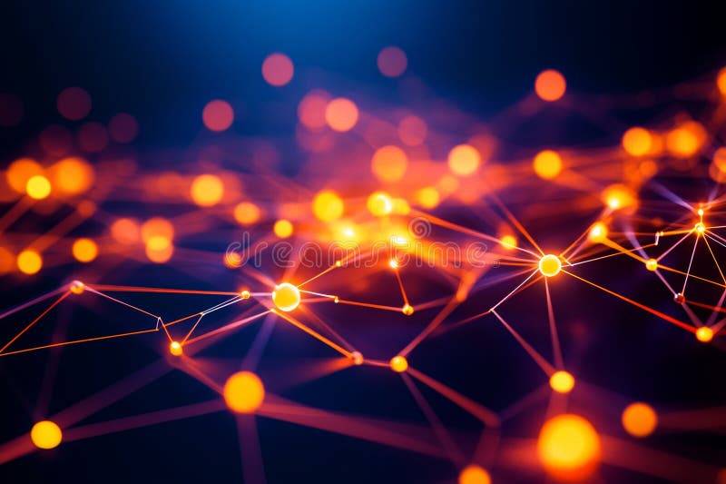 Illuminated Nodes and Connections Illustrate the Network of Innovation ...