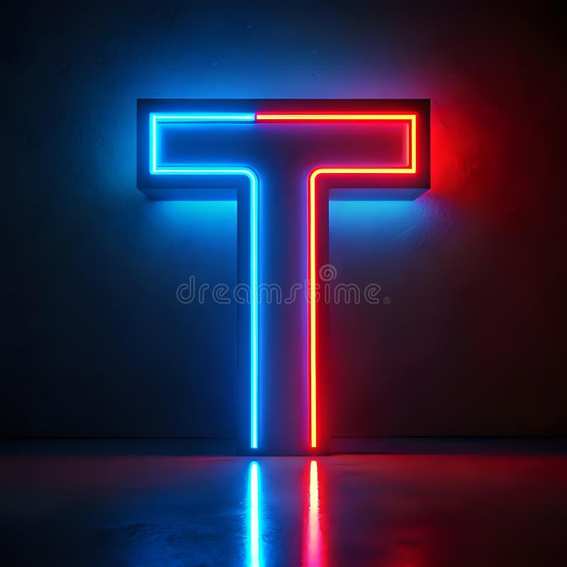 A Neon Glow in the Dark stock illustration. Illustration of number ...