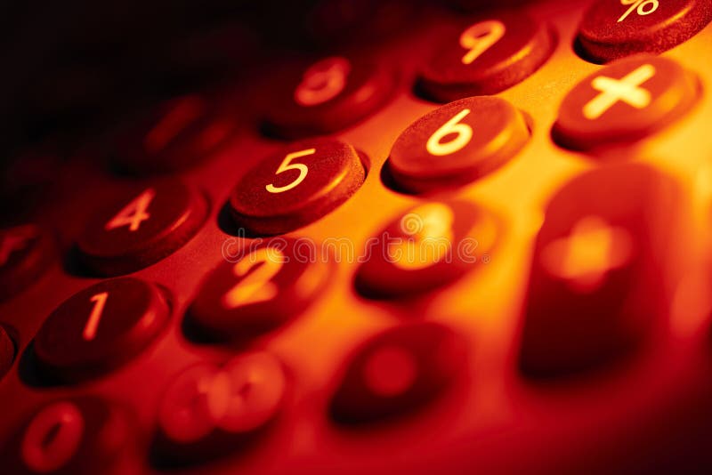 Illuminated Numerical Pad Detail Stock Photo - Image of code, keyboard ...