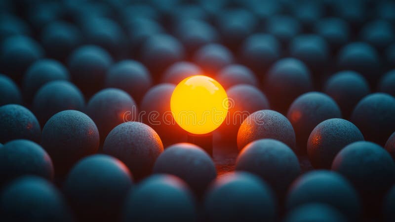 Illuminated Orange Sphere among Dark Spheres, Standout and Uniqueness ...