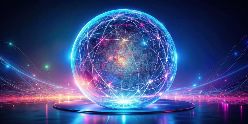 Illuminated Orb of Interconnectedness a Futuristic Representation of ...