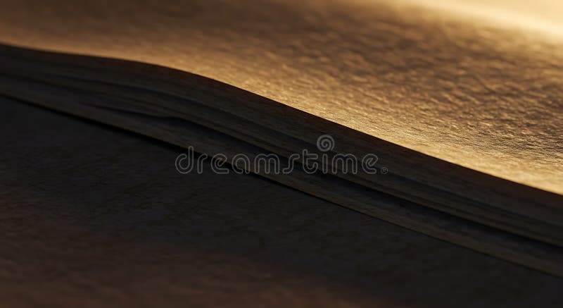 Illuminated Pages: a Close-Up Study of Book Pages Stock Illustration ...