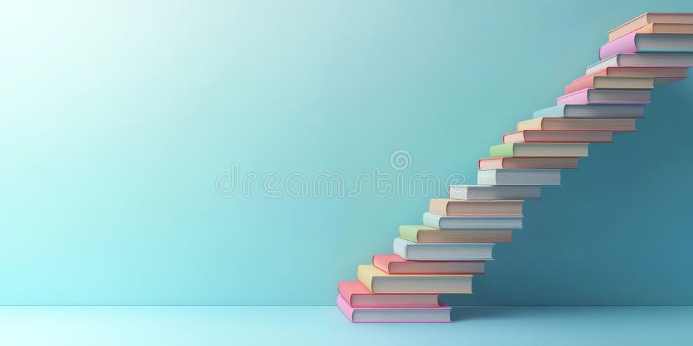 Illuminated Path of Knowledge a Creative, Artistic, and Colorful Stack ...