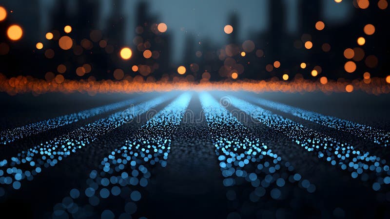 Illuminated Pathways: a Captivating Night View of a Modern Business ...