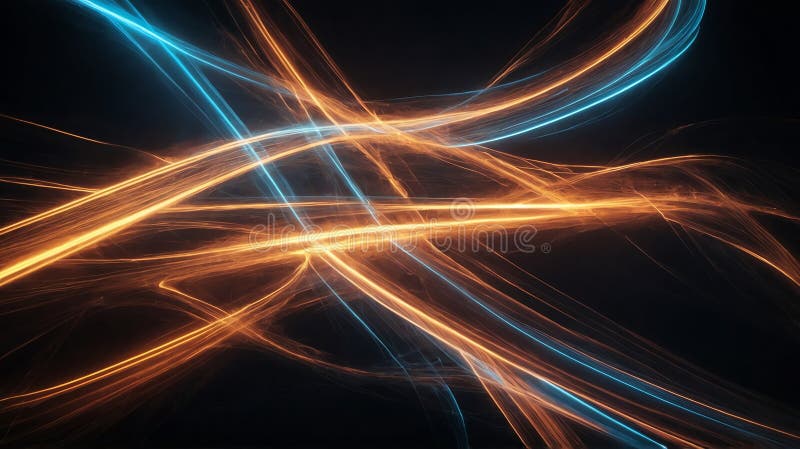 Illuminated Pathways Intertwining in a Dynamic Dance of Light and ...