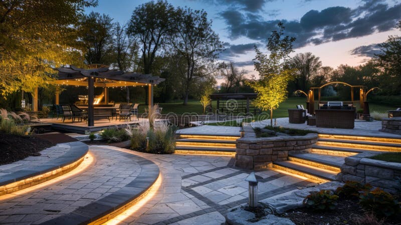 Lighting Patio Brightly Lit Up Lights Stock Photos - Free & Royalty ...