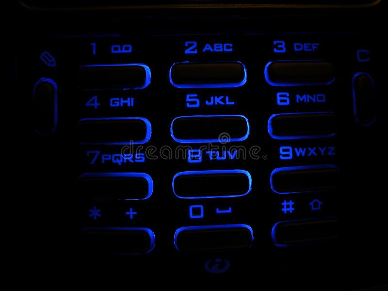 Illuminated phone keyboard stock image. Image of device - 7748009