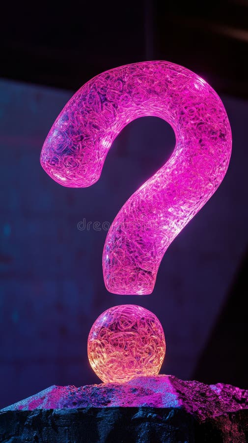 Stylized Question Mark with a Smiling Curve Evokes Curiosity and Joy in ...