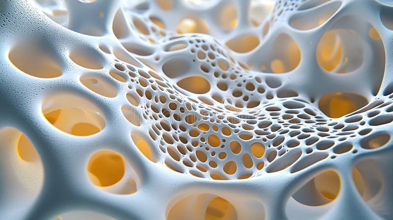 Illuminated Porous Ceramic Structures with Light Rays Stock ...