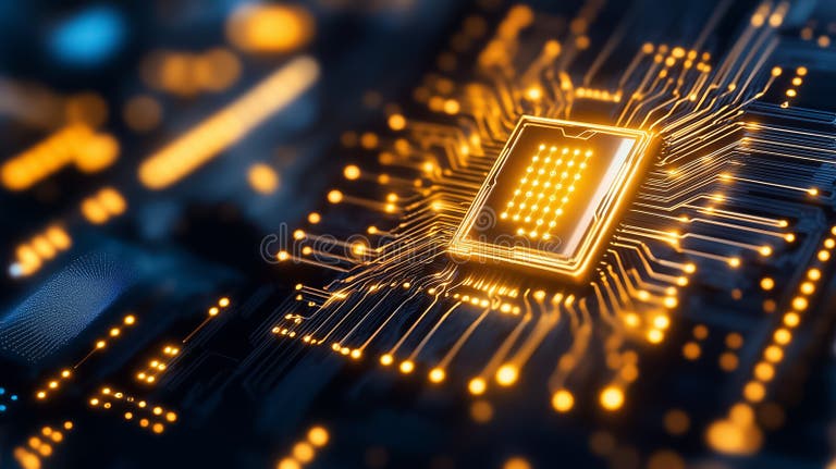 An Illuminated Quantum Computer with Circuits and a Microprocessor ...