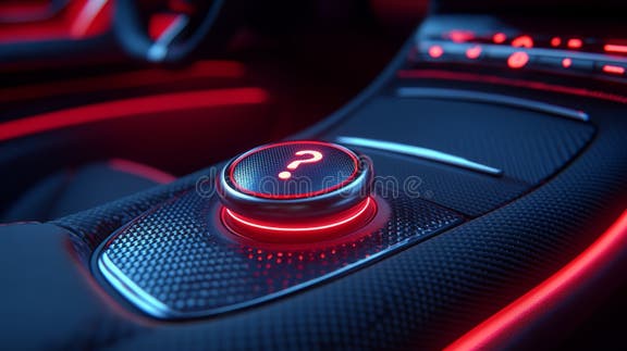 Illuminated Question Mark Button - Cutting-Edge Vehicle Interface Stock ...
