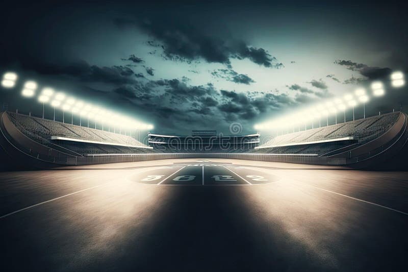 Illuminated Race Track for Formula One Racing Championship, Generative ... Illuminated Race Track for Formula One Racing Championship, Generative ...