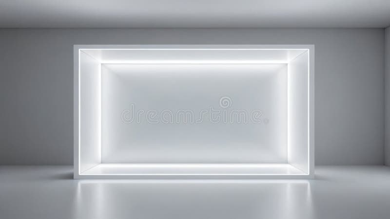 Illuminated Rectangular Frame in a Sleek Room, Perfect for Modern ...