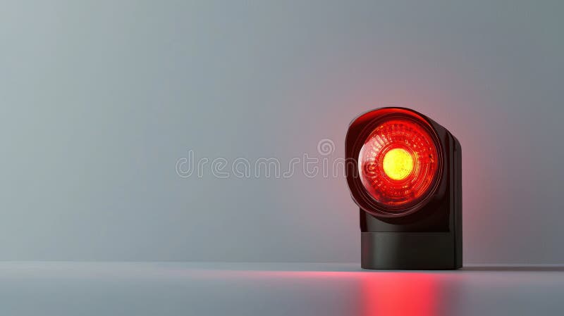 Illuminated Red Siren Light Stock Illustration - Illustration of alert ...