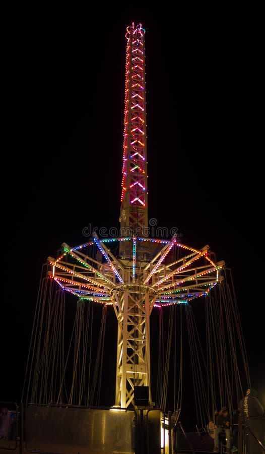 Illuminated ride editorial stock photo. Image of blackpool - 46794563