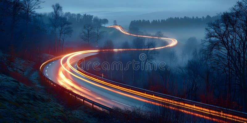 Illuminated Roadmap Symbolizing Commitment Resilience and Pursuit of ...
