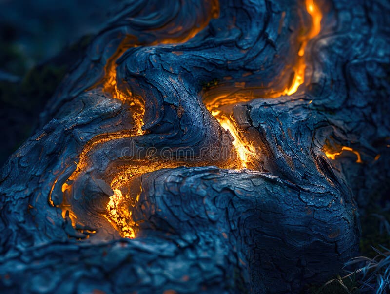 The Illuminated Roots of a Mystical Tree in the Enchanted Forest, Full ...