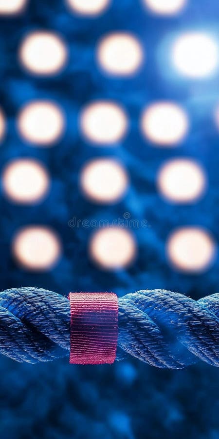 Illuminated Ropes Stretch Across a Stylized Ring Casting a Dramatic ...