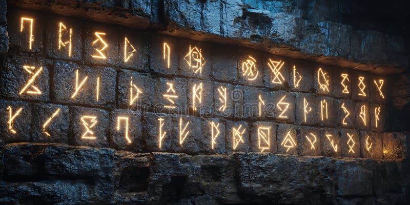 Illuminated Runes Ancient Norse Alphabet Stock Illustration ...