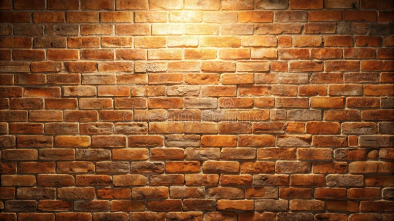 Illuminated Rustic Brick Wall Texture a Warm, Textured Background for ...