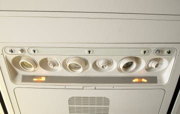 Airplane Safety Signs stock image. Image of passenger - 30177037