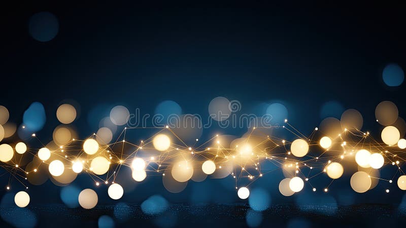 Illuminated Skyline of a Modern City Features Glowing Graphs and ...