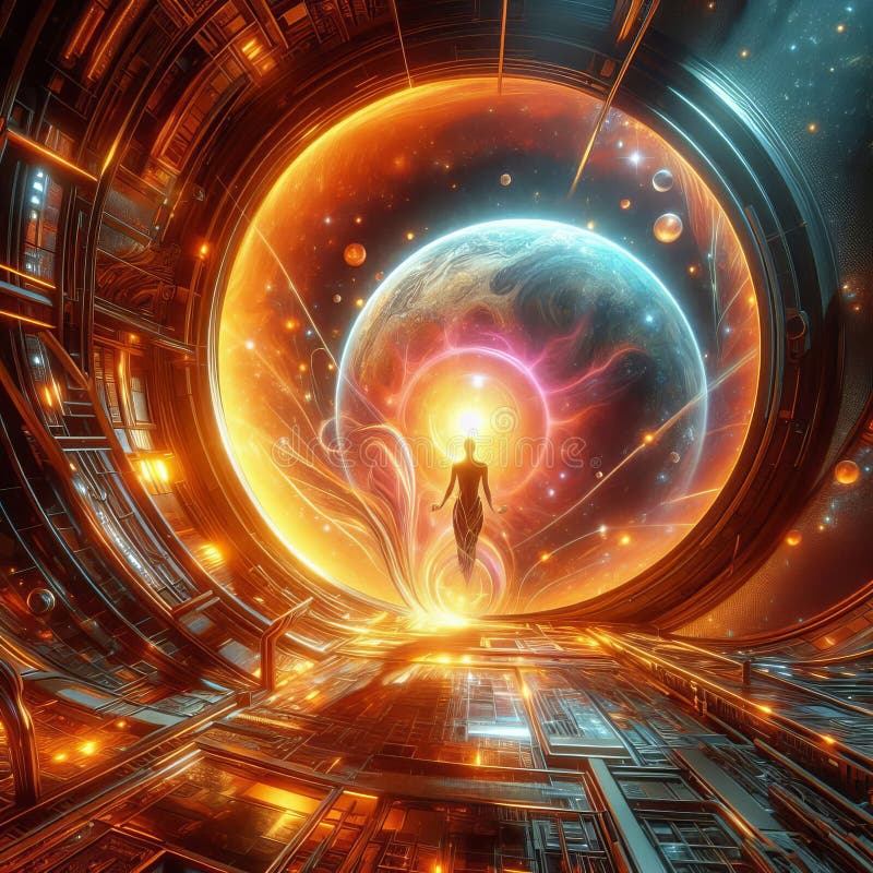 Illuminated Space Space Lit Up by Artificial or Natural Source Stock Illustration - Illustration ...