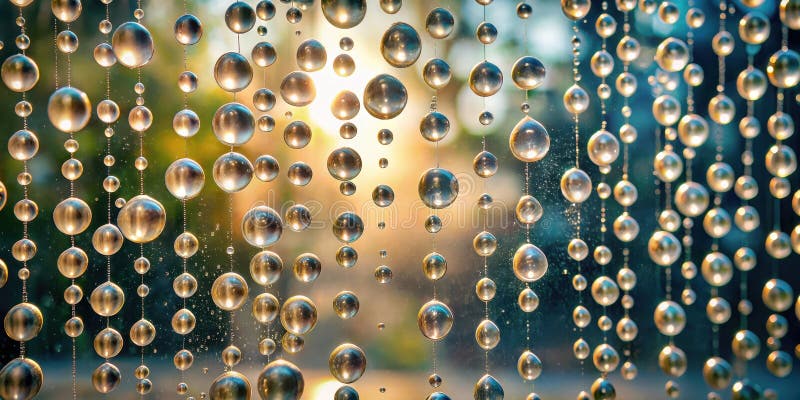 Illuminated Spheres Hanging in a Radiant Array, Creating a Mesmerizing ...